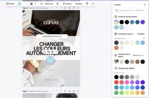 Changer automatiquement les couleurs d'un visuel sur Canva